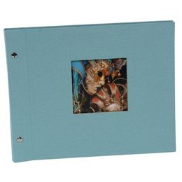Goldbuch 26 507 Schraubalbum Trend aqua 40 schwarze Seiten 30x25cm