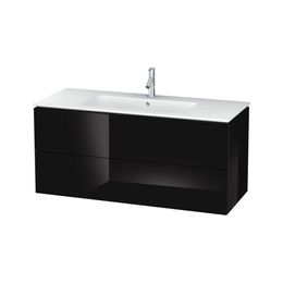 Duravit Waschtischunterschrank L-Cube 122x48,1cm, sw hgl, 2 Schub., wandh&auml;ngend (LC624304040)