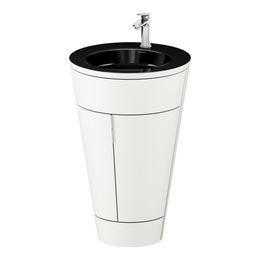 Duravit Waschtischunterschrank c-bonded Set Starck 1 56x86,4x60,5cm, st, Gr. chr, we. s-matt (S19515O10360000)
