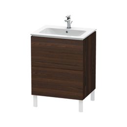 Duravit Waschtischunterschrank L-Cube 62x48,1cm, Nussb geb., 2 Ausz., stehend (LC662506969)