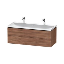 Duravit M&ouml;bel-Set L-Cube 120x48x48cm, m 2 HL, 2 Schub., Nussb Nat (LC6954O79790000)