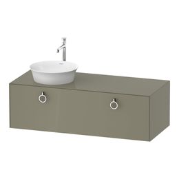 Duravit Waschtischunterschrank White Tulip 130x55cm, 1 AZ m G, B li, steingrau hgl (WT4982LH2H2)