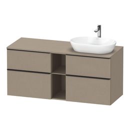 Duravit Waschtischunterschrank D-Neo 140x55cm, 2 SBK, 2 A, B R, sw/Leinen (DE4970RBD750000)