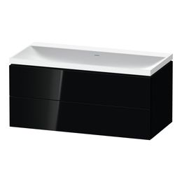 Duravit M&ouml;bel-Set L-Cube 100x48x48cm, o. Hahnl., sw hgl, 2 Schub. (LC6952N40400000)