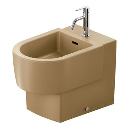 Duravit Stand-Bidet Balcoon 37x57cm, m Hahnl., &Uuml;L, Clay terra matt (272610AM00)