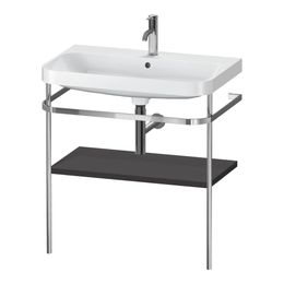 Duravit M&ouml;belwaschtisch-Kombi Happy D.2 Plus 77,5x49cm, 1 HL, graph matt, m Konsole (HP4837O8080)