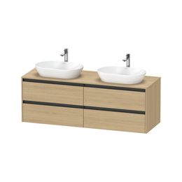 Duravit Waschtischunterschrank Ketho.2 160x55cm, B bs, Ei Nat, 4 Schub., wandh&auml;ngend (K24899B30300000)