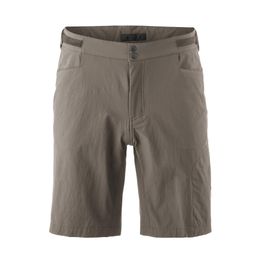 Fahrradhose Gonso "Adventure Shorts M", Herren, Gr. 4XL, Normalgr&ouml;&szlig;en, grau (terragrau), 90% Polyamid, 10% Elasthan, Hosen Fahrradhose, Herren Radhose mit einkn&ouml;pfbarer Radunterhose mit Sitzpolster