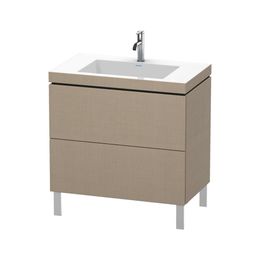 Duravit Waschtischunterschrank c-bonded L-Cube 80x48cm, 1 Hahnl., lei, 2 Ausz., stehend (LC6937O7575)
