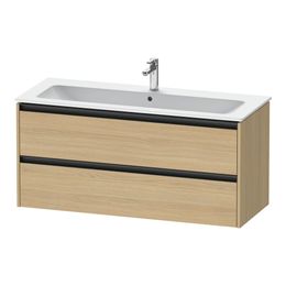 Duravit Waschtischunterschrank Ketho.2 121x48cm, Ei Nat, 2 Schub., wandh&auml;ngend (K25265030300000)