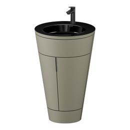 Duravit Waschtischunterschrank c-bonded Set Starck 1 56x86,4x60,5cm, st, G sw, st-g s-matt (S19515OBD920010)