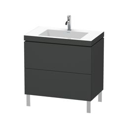 Duravit Waschtischunterschrank c-bonded L-Cube 80x48cm, 1 HL, graph ma, 2 Ausz., steh. (LC6937O4949)