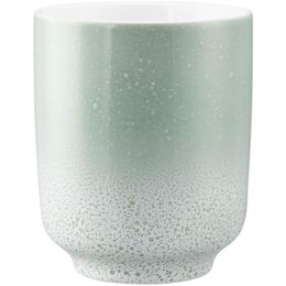 Becher Seltmann Weiden "Sento Home", gr&uuml;n, mint, wei&szlig;, gesprenkelt, H:10,4cm &Oslash;:8,8cm, Porzellan, Trinkgef&auml;&szlig;e, Becher, Kaffeetasse ohne Henkel, 430 ml