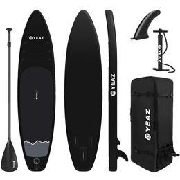 Inflatable SUP-Board YEAZ "SUP Board und Kit NELIO - EXOTRACE - SET", schwarz, Wassersportboards