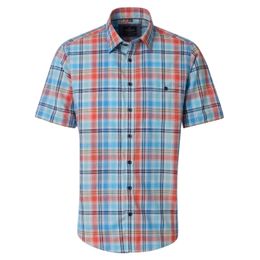 Kurzarmhemd Casamoda "Casamoda Freizeithemd Kurzarm kariert", Herren, Gr. 4XL, Normalgr&ouml;&szlig;en, hellt&uuml;rkis, 100% Baumwolle, kariert, l&auml;ssig geschnitten, Hemden