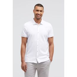 CMPD Herren Kurzarmhemd, wei&szlig;, Gr. M, bestickt, Web, Material: 100% Baumwolle, Hemden, aus Baumwolle