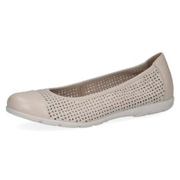 Ballerina Caprice, Damen, Gr. 41, cream, Nappaleder, Schuhe Ballerina, Businessschuh, Flats, Bequemschuh, Schl&uuml;pfschuh in bequemer Form