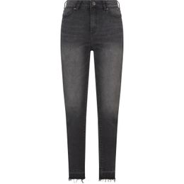 Bequeme Jeans Urban Classics "Urban Classics Damen Skinny Fit Jeans", Damen, Gr. 27, Normalgr&ouml;&szlig;en, schwarzwashed, 98% Baumwolle, 2% Elasthan, unifarben, Jeans