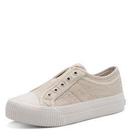 Slip-On Sneaker Tamaris, Damen, Gr. 38, creme, Textil, unifarben, Schuhe, Slipper, Schlupfschuh, Freizeitschuh in veganer Verarbeitung