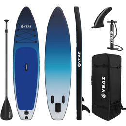 Inflatable SUP-Board YEAZ "SUP Board und Kit OCEAN BEACH - EXOTRACE - SET", blau, Wassersportboards