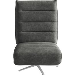 Sit & More TV-Sessel SIT & MORE "Eve", dunkelgrau, B:80cm H:109cm T:98cm, 100% Polyester, Sessel, mit Herz-Waage und 2 Motoren, Bedienfelder im Sitz