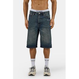 Jeansshorts Pegador "Kolar Jorts", Herren, Gr. 31, N-Gr, faded dunkelblau, Denim/Jeans, Obermaterial: 100% Baumwolle, Abriebeffekte, regular fit ca. Mitte Oberschenkel, Jeans Jeansshorts, Baumwolle, regular fit