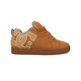 Sneaker DC Shoes "Court Graffik", Herren, Gr. 9(42), braun (braun, gum), Obermaterial:57.05% Leder, 28.2% Synthetikmaterial, 13.87% Microfaser, 0.88% Textil;, Schuhe Sneaker