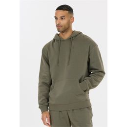 Kapuzensweatshirt NOU "Regent V2", Herren, Gr. L, olivgr&uuml;n, 60% Baumwolle, 40% Polyester, unifarben, normal, ohne Ausschnitt, Sweatshirts, Schmucklos