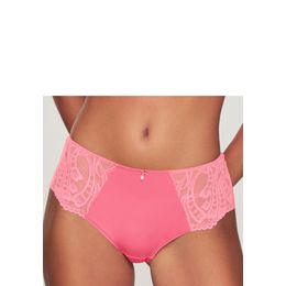 Panty Lascana "Flora", Damen, Gr. 36/38, pink, Spitze, Obermaterial: 89% Polyamid, 11% Elasthan, Unterhosen Panty, mit feiner, leicht transparenter Spitze und edlem Accessoire