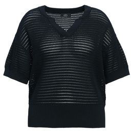 Gina Benotti Damen Strickshirt mit Ajourmuster