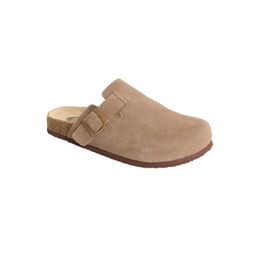 Clog Roxy "Zeliah Sin Fur", Damen, Gr. 10 (41), taupe, Obermaterial:Obermaterial: 95% Wildleder/5% Metall, Futter: 100% Textil, Laufsohle: 100% EVA.;, Schuhe Clog