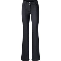 Bootcuthose Heine, Damen, Gr. 38, Normalgr&ouml;&szlig;en, blau (marine), 48% Baumwolle, 45% Polyester, 7% Elasthan, Miedereinsatz:15% Elasthan, 85% Polyamid, unifarben, lang, Hosen