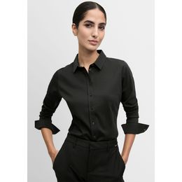 Hemdbluse Cinque "CISARY", Damen, Gr. M (38), schwarz, Web, Obermaterial: 100% Baumwolle, unifarben, gerade h&uuml;ftbedeckend, 1-Knopf-Manschette, Blusen Hemdbluse, mit Reverskragen