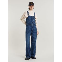 G-Star Raw Jumpsuit G-STAR "Straight Leg Zip Latzhose", Damen, Gr. XS, Normalgr&ouml;&szlig;en, worn in waterspouts, Obermaterial: 100% Baumwolle, Overalls Jumpsuit