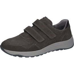 Waldl&auml;ufer Klettschuh WALDL&Auml;UFER "K-JOHN", Herren, Gr. 7 (40,5), grau, Nappaleder, Nubukleder, Schuhe Klettschuh, Komfortschuh, Bequemschuh, Halbschuh in extra bequemer Weite K