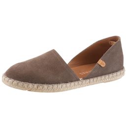 Espadrille VERBENAS, Damen, Gr. 42, grau, Veloursleder, unifarben, Schuhe Espadrille, Strandschuh, Sommerschuh, Loafer aus Veloursleder