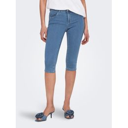 Caprijeans Only "ONLRAIN &ndash; Skinny Fit mit mittlerer Leibh&ouml;he f&uuml;r moderne Silhouette", Damen, Gr. S (36), N-Gr, blau (light blau denim), Denim/Jeans, Obermaterial: 53% Viskose, 29% Baumwolle, 17% Polyester, 1% Elasthan, unifarben, skinny fit knielang, Jeans, skinny fit, Denim/Jeans, Viskosemischung, unifarben, pflegeleicht