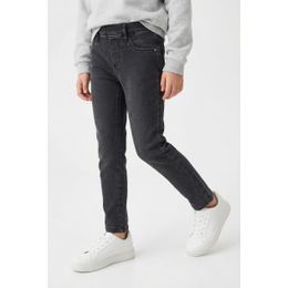 Regular-fit-Jeans s.Oliver JUNIOR, M&auml;dchen, Gr. 104, N-Gr, schwarz, Denim/Jeans, Obermaterial: 80% Baumwolle, 18% Polyester, 2% Elasthan, regular fit kn&ouml;chellang, Jeans, mit Taschen
