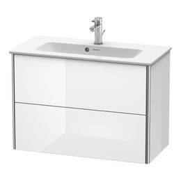 Duravit Waschtischunterschrank Compact XSquare 81x38,8cm, sw hgl, 2 Schubk., wandh&auml;ngend (XS416604040)