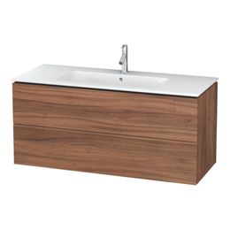 Duravit Waschtischunterschrank L-Cube 122x48,1cm, Nussb Nat, 2 Schub., wandh&auml;ngend (LC624307979)