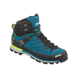 Wanderschuh Meindl "Intervale GTX", Herren, Gr. 45, Normalschaft, petrol, gelb, Veloursleder, unifarben, Schuhe Wanderschuh, Robustes Veloursleder, atmungsaktives Mesh, stabiler Halt & Komfort