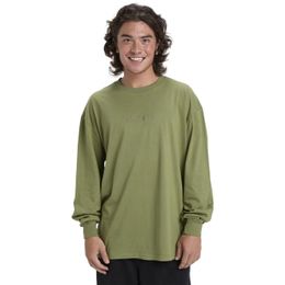 Langarmshirt Quiksilver "Salt Water", Herren, Gr. L, gr&uuml;n (loden gr&uuml;n), Obermaterial: 100% Walkfrottier;, Shirts Langarmshirt