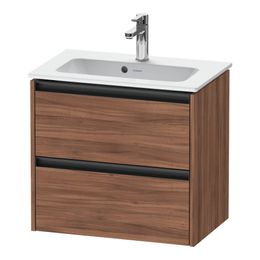 Duravit Waschtischunterschrank Ketho.2 Compact 61x39cm, Nussb Nat, 2 Schub., wandh&auml;ngend (K25255079790000)
