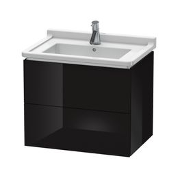 Duravit Waschtischunterschrank L-Cube 67x46,9cm, sw hgl, 2 Schub., wandh&auml;ngend (LC626404040)