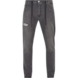2Y Premium Herren Bequeme Jeans "2Y Premium Herren Destroyed Slim Fit Denim"grau, Gr. 31, unifarben, 97% Baumwolle, 3% Elasthan, Jeans