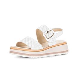 Plateausandaletten Gabor "Plateau Sandale", Damen, Gr. 35, wei&szlig;, Schuhe