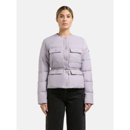 Steppjacke Khujo "Cinnia", Damen, Gr. XS (34), summer lila, Obermaterial: 100% Nylon. Innenfutter: 100% Nylon. Wattierung: 100% Polyester, gerade h&uuml;ftlang, hoch geschlossener Ausschnitt, &Auml;rmel ohne &Auml;rmelschlitz abgesteppte Kante, Jacken Steppjacke, Elegante Damen &Uuml;bergangsjacke mit Tailleng&uuml;rtel