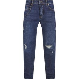 Bequeme Jeans 2Y Premium "2Y Premium Herren 2Y Tapered Fit Jeans", Herren, Gr. 33, Normalgr&ouml;&szlig;en, blau, 97% Baumwolle, 3% Elasthan, unifarben, normal, Jeans