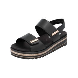 Plateausandaletten Remonte "Remonte Sandalen Glattleder", Damen, Gr. 38, schwarz, Glattleder, Schuhe