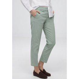 Street One Damen Chinohoseschwarz mint gr&uuml;n, Gr. 42, unifarben, Stoff, 60% Lyocell, 37% Baumwolle, 3% Elasthan, Hosen, Middle Waist